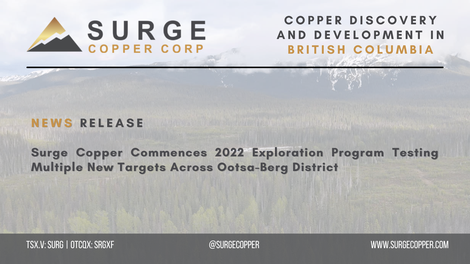Surge Copper Corp. | Surge Copper Commences 2022 Exploration Program ...