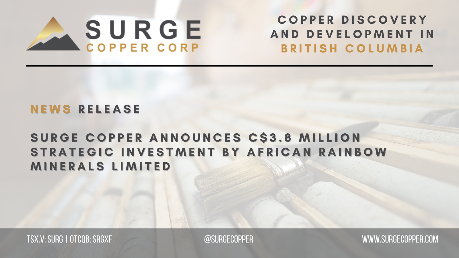 Surge Copper Corp. | Surge Copper Announces C$3.8 Million Strategic ...