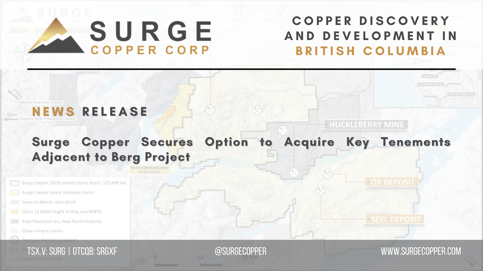 Surge Copper Corp. | Surge Copper Secures Option to Acquire Key ...